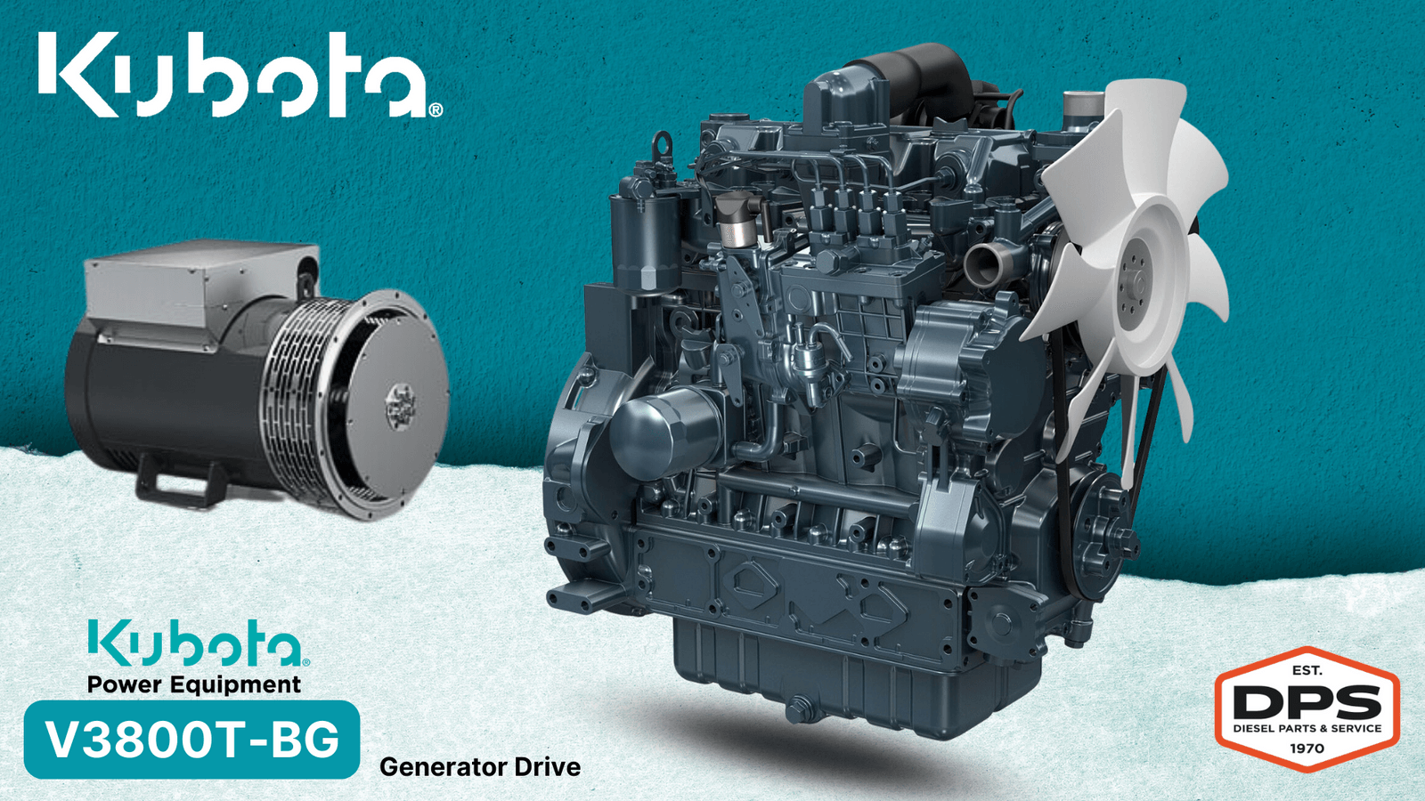 Kubota Generator Engine V3800T-BG | Diesel Parts & Service